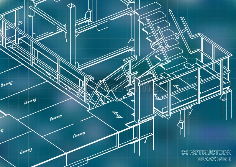 Building. Metal Constructions. Volumetric Constructions Stock Vector ...