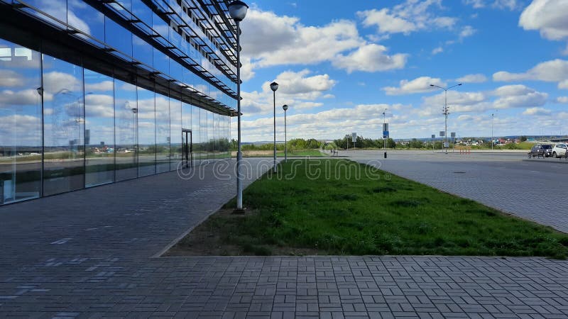 A Building in Midday with Clouds in the Sky Stock Photo - Image of ...