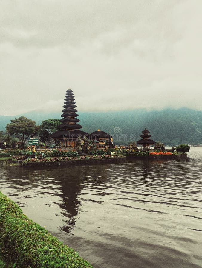 Building in the Middle of the Lake Stock Photo - Image of water, view ...