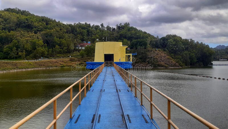 Building in the Middle of the Lake Stock Image - Image of reservoir ...