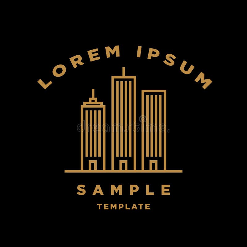 Building Minimal Sign Vector Design Stock Illustration - Illustration ...