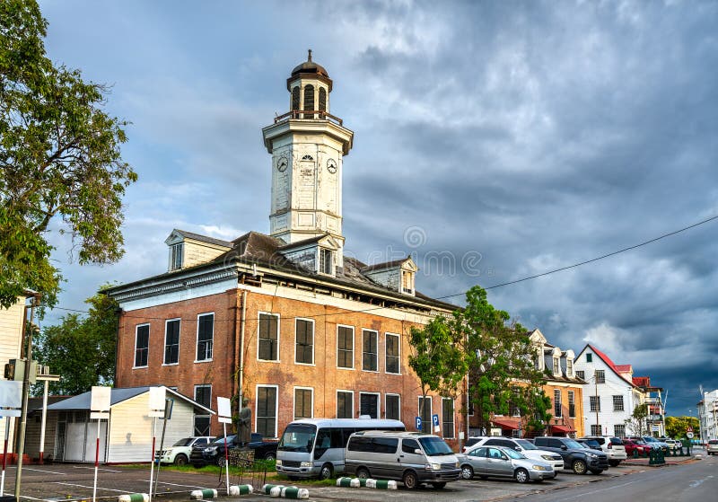 Building of Ministry of Finance of Suriname in Paramaribo Stock Photo ...
