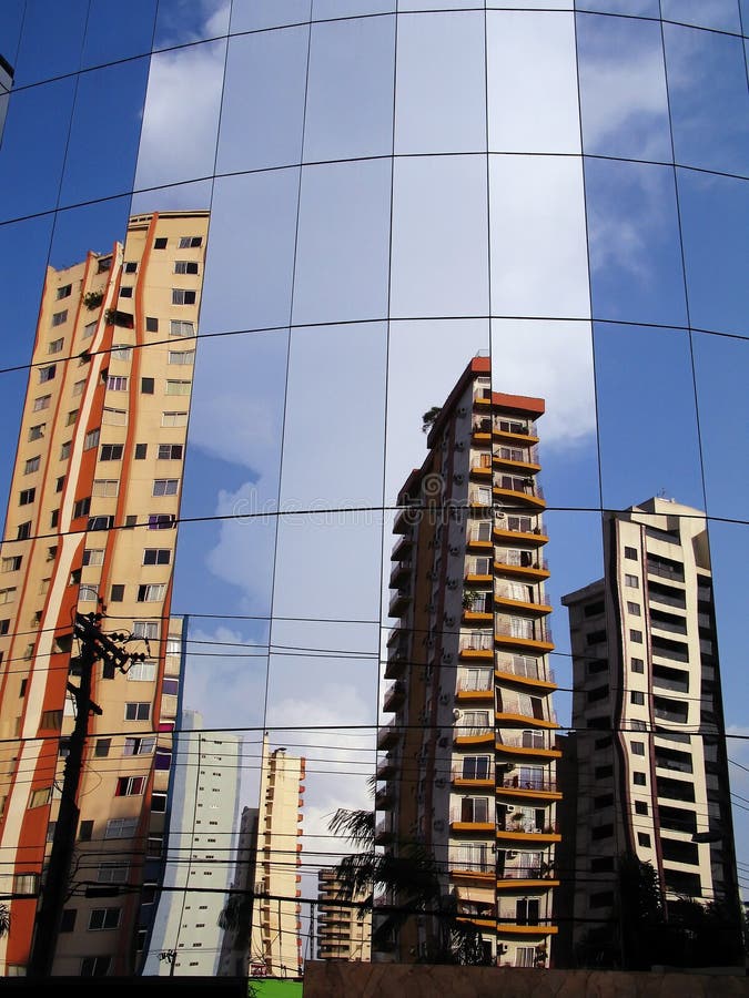 Building mirror stock photo. Image of block, blue, business - 6775028