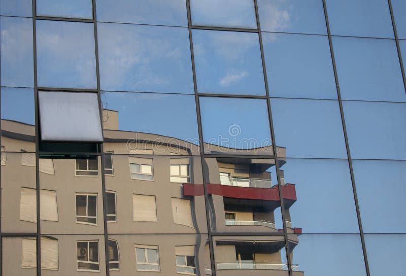 Building mirroring stock image. Image of widows, architecture - 141652895