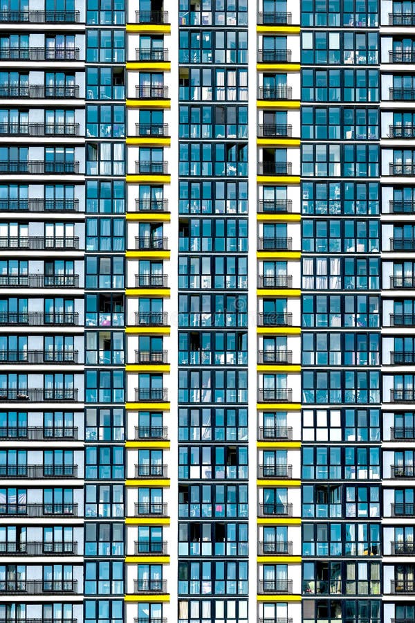 Building with Modern Architecture. Apartment, House, or Skyscraper with ...