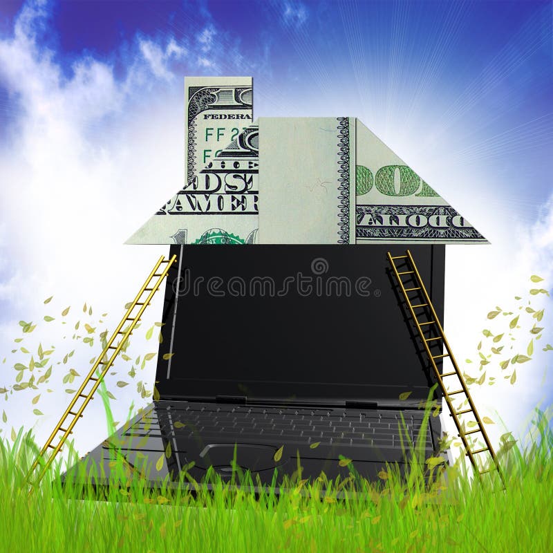 Money House built of Rands stock illustration. Illustration of wealth ...