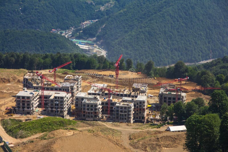 Building in the mountains stock photo. Image of estate - 38215678