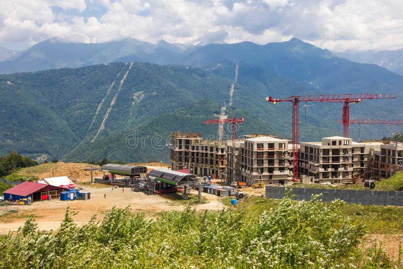 Building in the mountains stock image. Image of environmental - 37083309