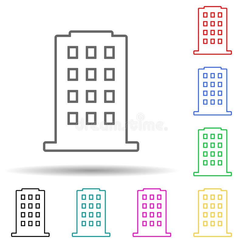 Building Multi Color Style Icon Simple Thin Line Outline Vector Of Web Icons For Ui And Ux