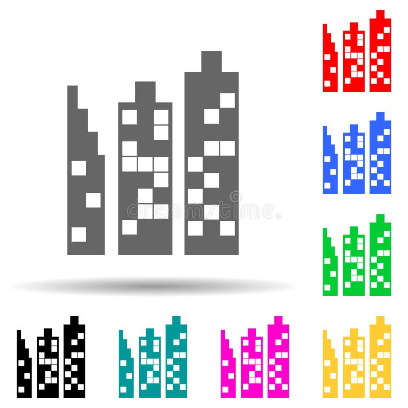 Building Multi Color Style Icon Simple Thin Line Outline Vector Of Web Icons For Ui And Ux