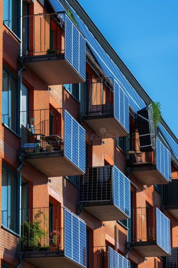Building Multiple Levels Interconnected Balconies Stock Photos - Free ...