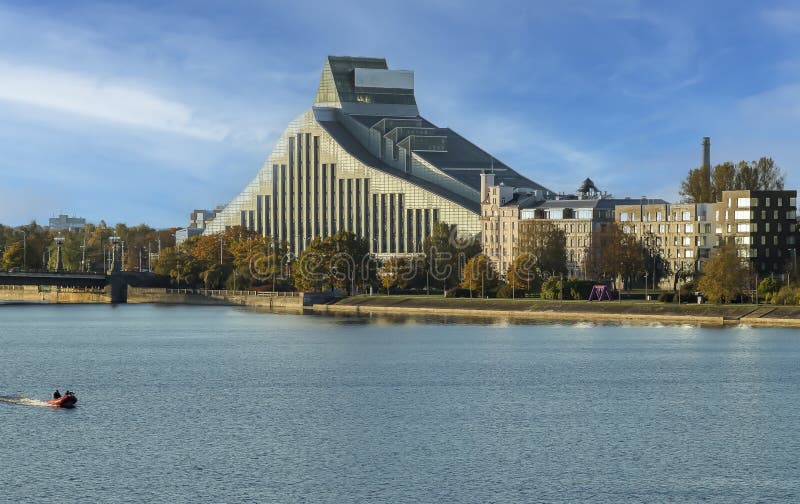 Building of the National Public Library in Riga, Latvia Editorial Photo ...