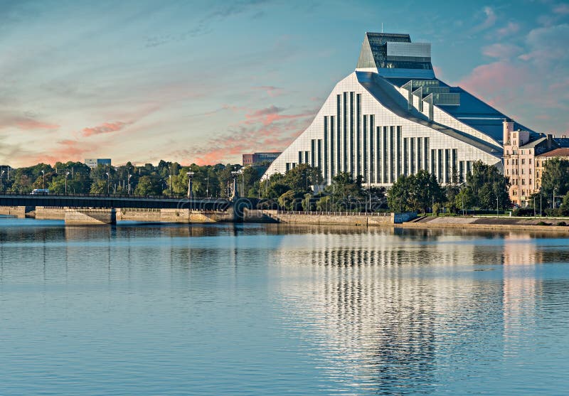 Building of the National Public Library, Riga, Latvia Stock Photo ...
