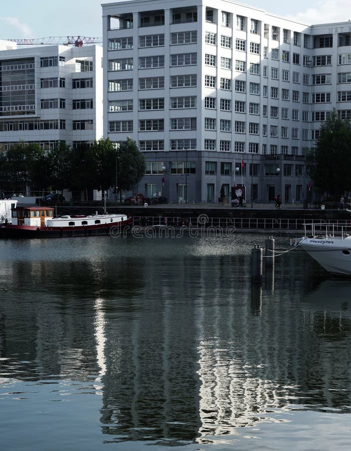 Building near water stock image. Image of dock, quay - 100194085