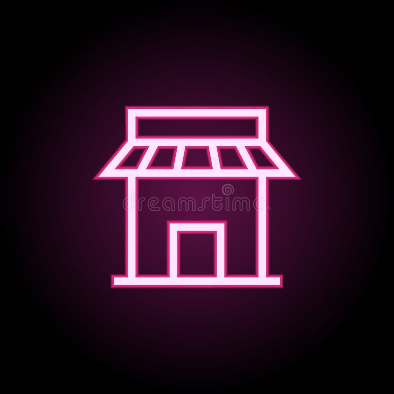 Building Neon Icon. Simple Thin Line, Outline Vector Of Building Icons ...