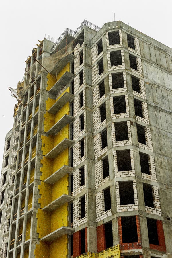 Building of a new building stock photo. Image of development - 112684932
