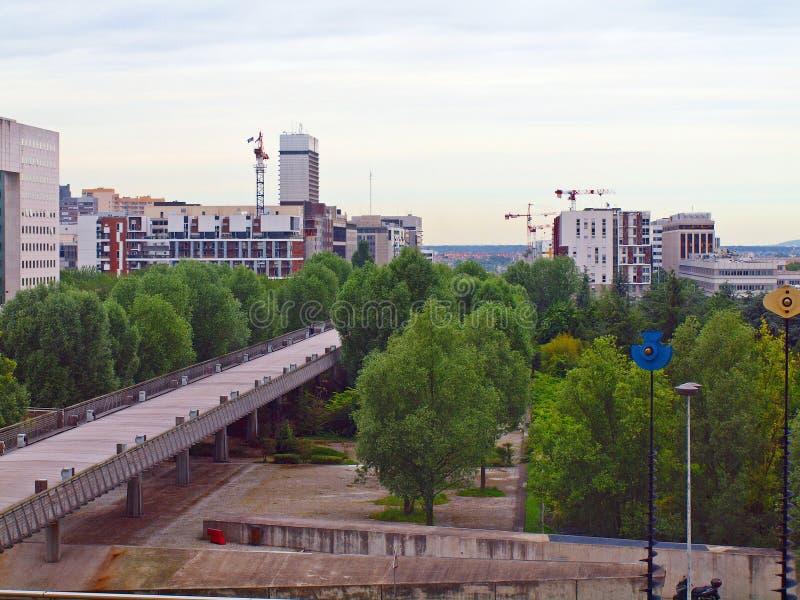 Building New City. Defense District in Paris Stock Image - Image of ...