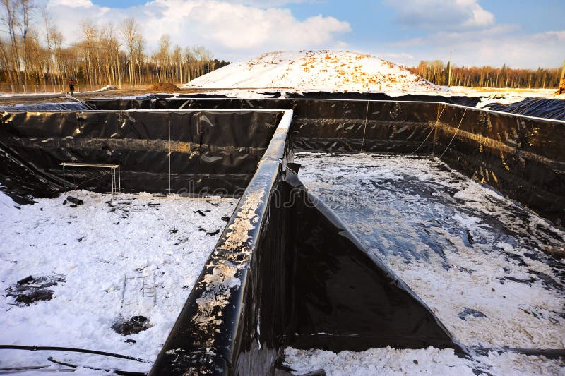 Building a New Dumping of Waste Stock Photo - Image of wintertime ...