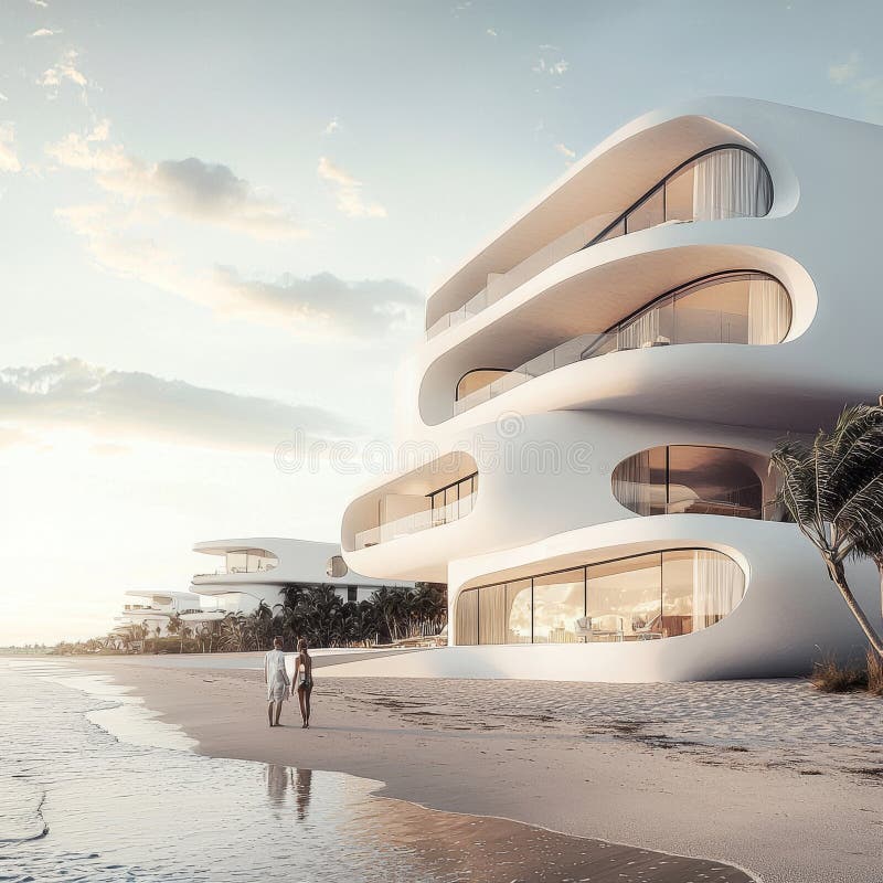 Building New Florida Beachfront Timeshare Condos. Stock Image - Image ...