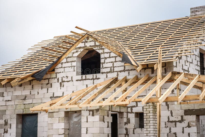 Building a New House of Blocks Stock Image - Image of building ...