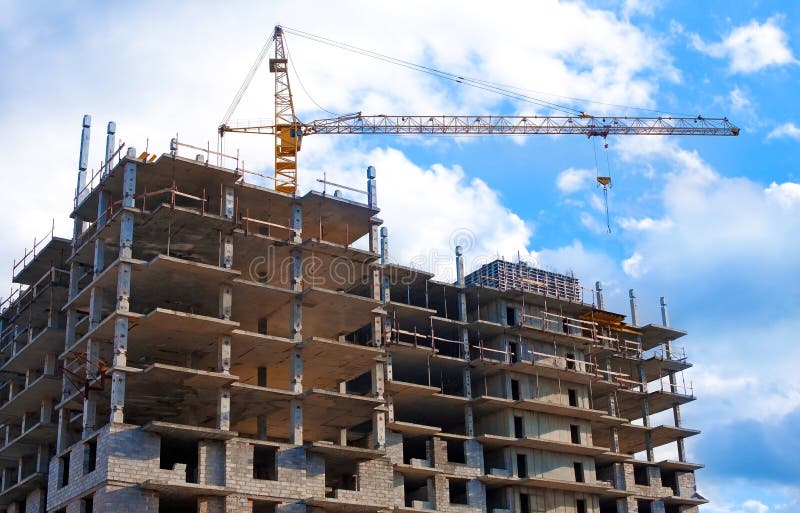 Building of New Residential Unit Stock Photo - Image of house, estate ...