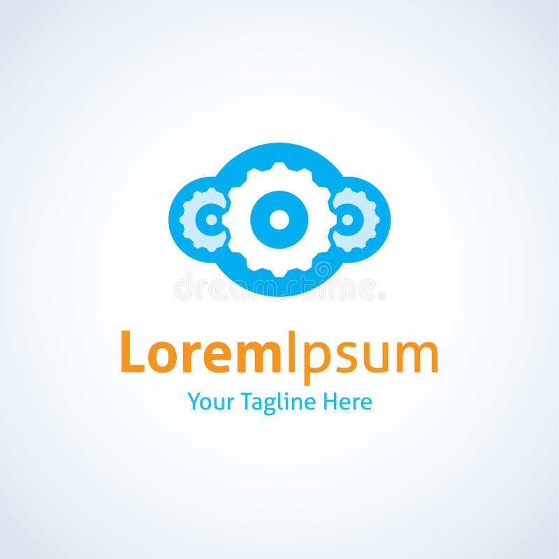 Building the New Smart Technology System Gears Turning Logo Icon Stock ...