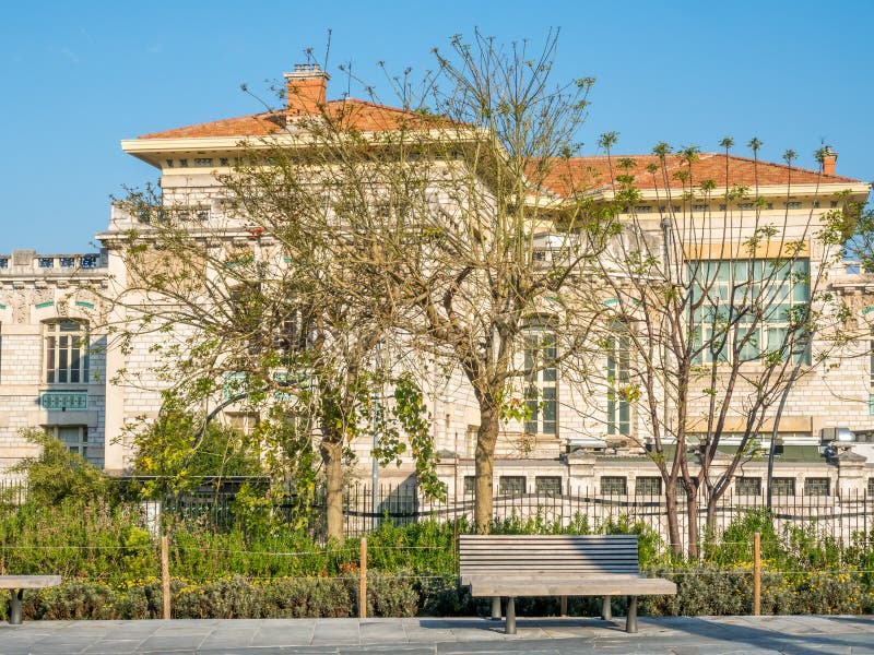Building in Nice, France stock image. Image of park, construction ...