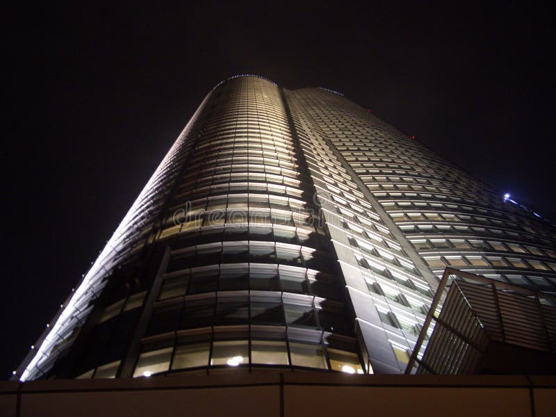Building at night stock image. Image of office, tall - 13364267