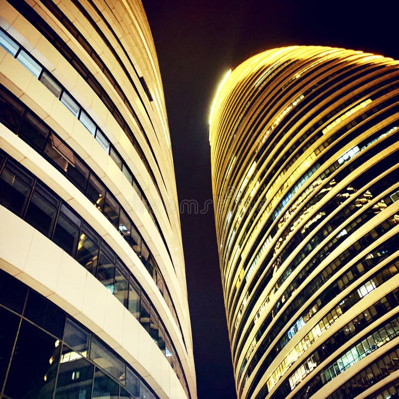 The building in the night stock photo. Image of building - 162538542