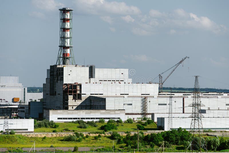 The Building of the Nuclear Power Plant Unit. Stock Image - Image of ...