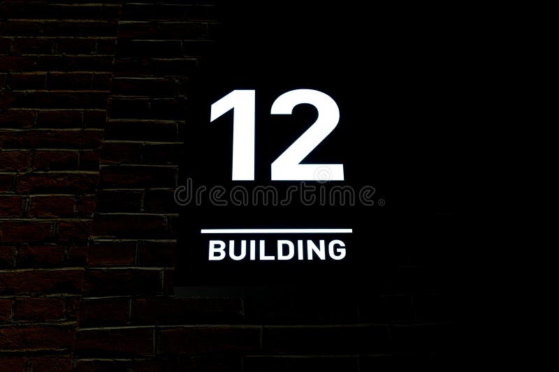 Building Number 12. Numberplate Stock Image - Image of brick, guide ...
