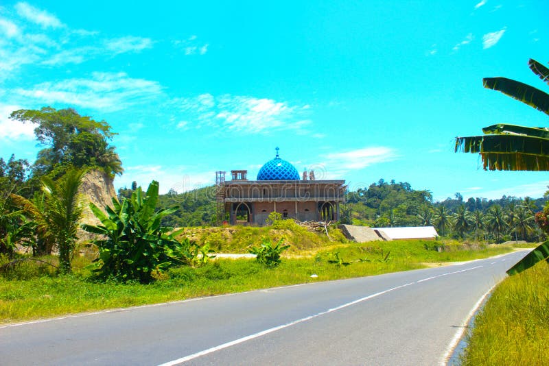 This is the Building of the Nurul Huda Mosque Stock Image - Image of ...