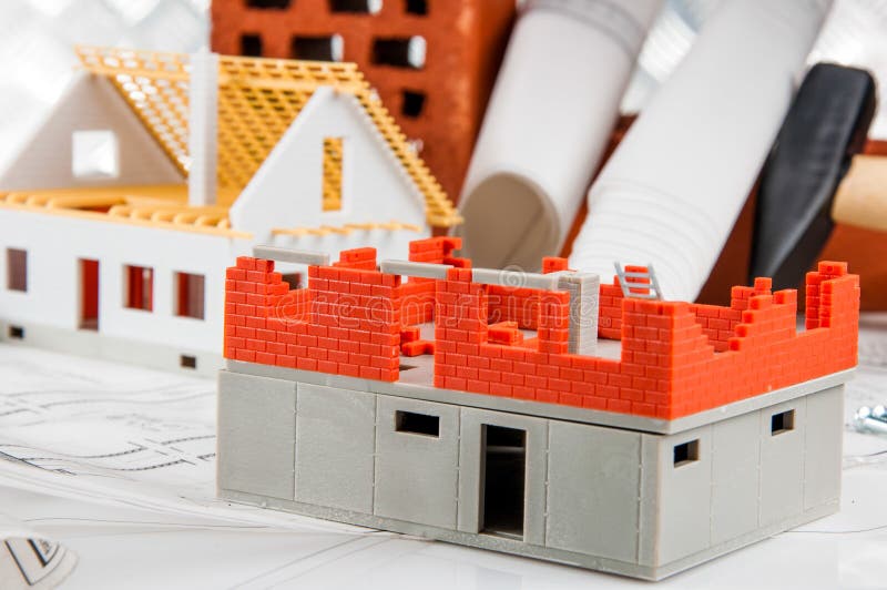 Building objects stock image. Image of architect, helmet - 36038971