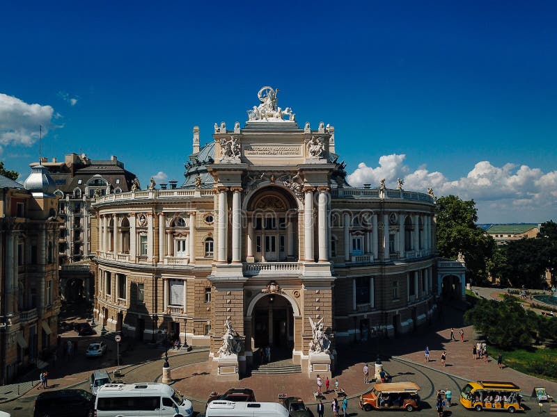 The Building of the Odessa Opera Theater. Stock Photo - Image of europe ...