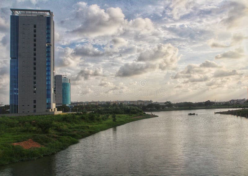 Building at the riverside stock image. Image of riverside - 263014351