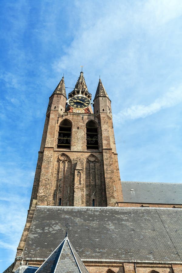 Oude Kerk (Old Church), Delft, Holland Stock Image - Image of culture ...