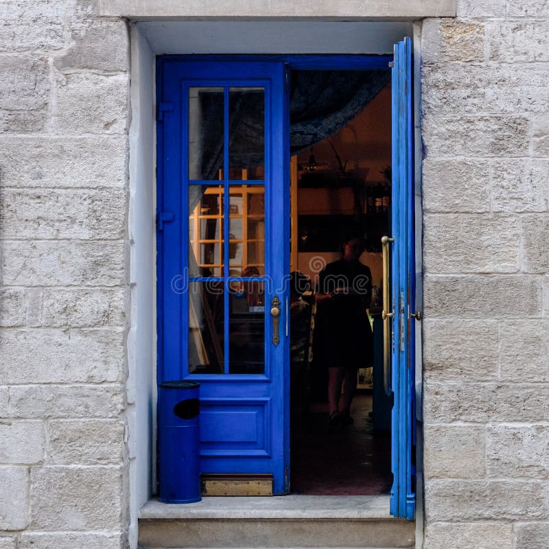 Building with open door stock image. Image of bright - 128664639