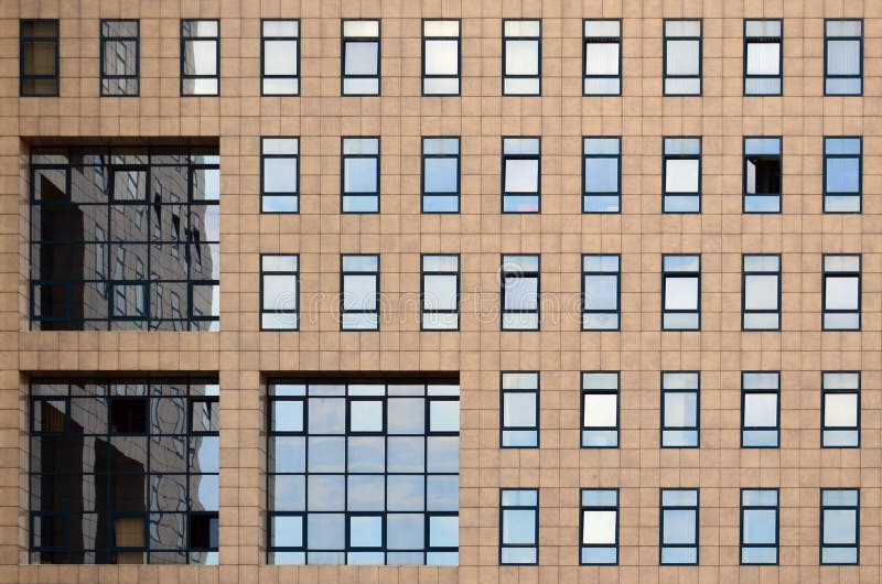 Building with Opened and Closed Windows Stock Photo - Image of ...