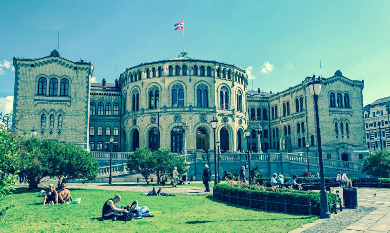 Building in Oslo, Norway editorial photography. Image of palace - 46336377