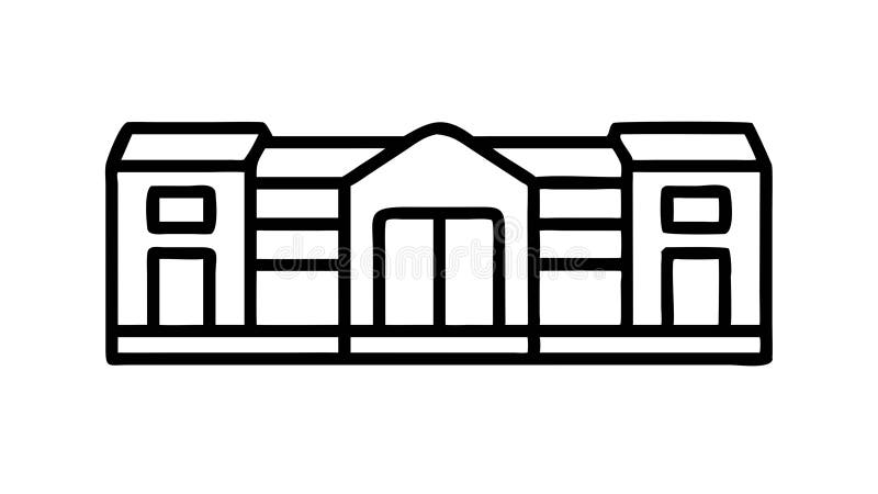 Building Outline Icon, Architecture and Property Symbol , Vector Design ...