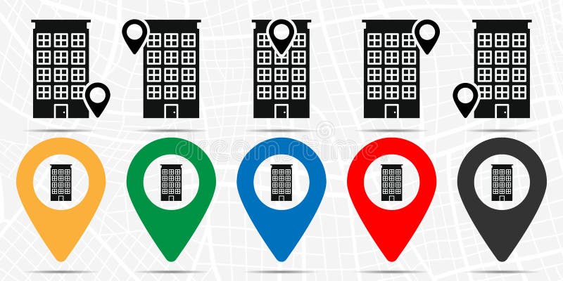 Building Outline Icon in Location Set. Simple Glyph, Flat Illustration ...