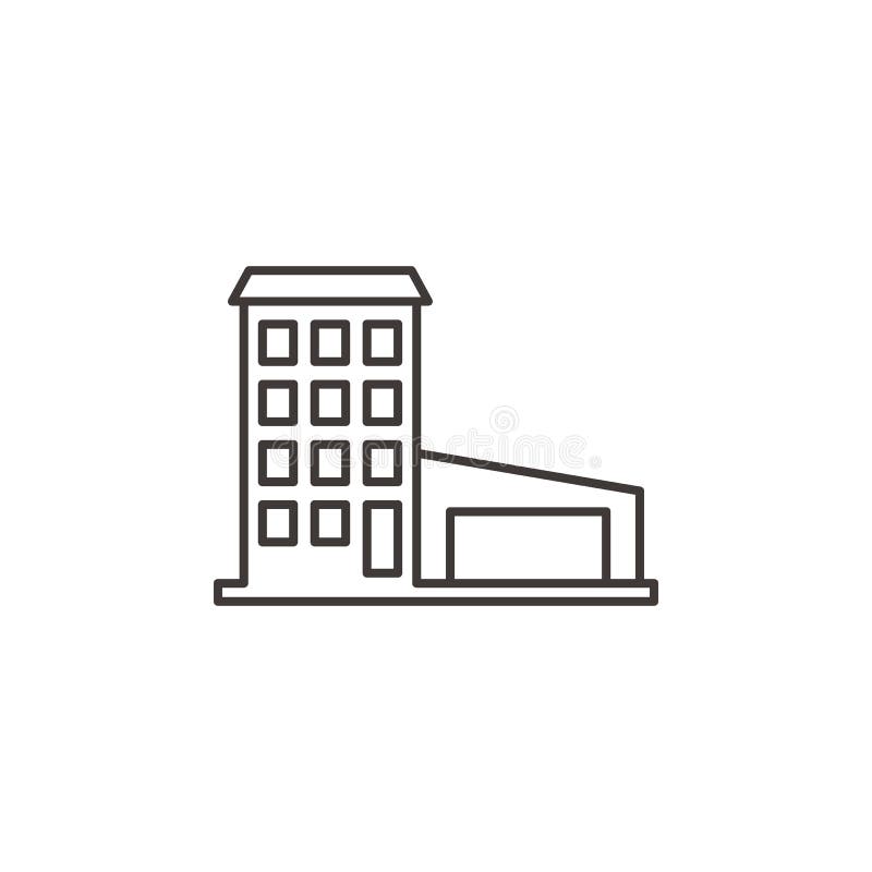 Building, Outline, Icon - Building Icon Stock Illustration ...