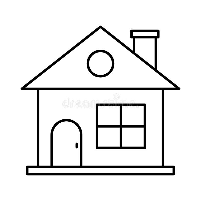 Building Outline Vector Icon Which Can Easily Modify or Edit Stock ...