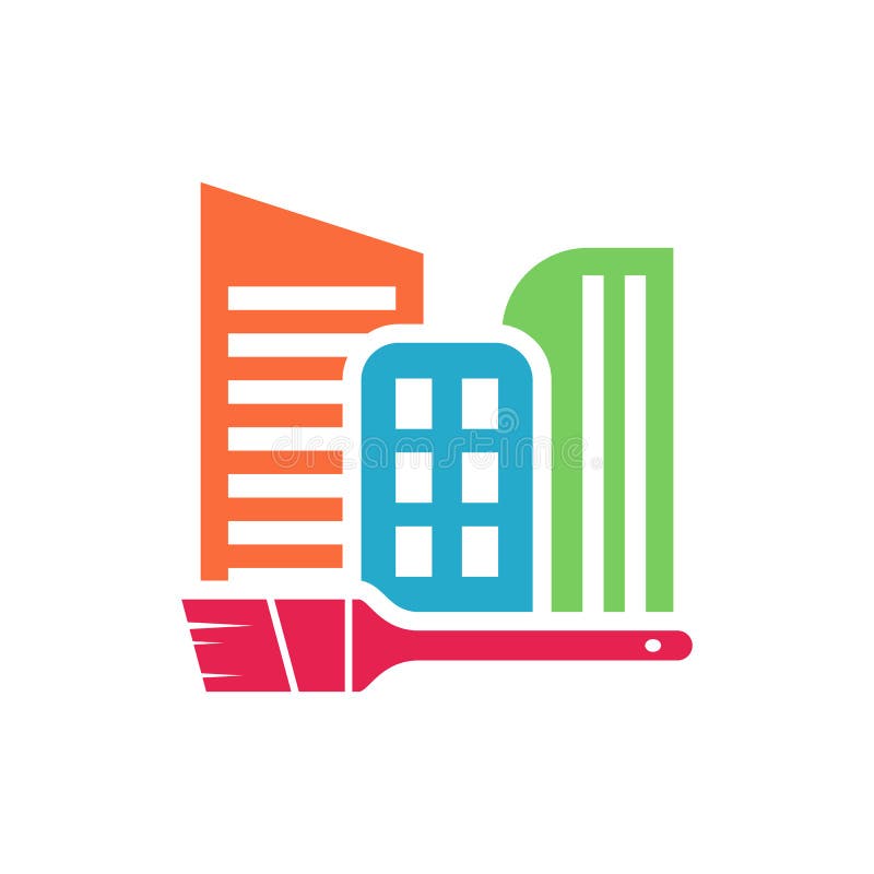Building Paint Logo Design Vector Illustration, Creative Paint Logo ...