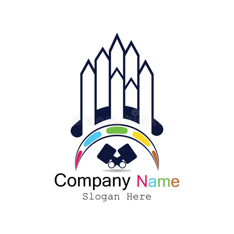 BUILDING PAINT VECTOR LOGO ICON Stock Vector - Illustration of modern ...