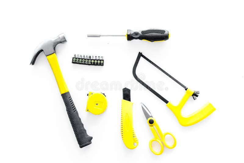 Building, Painting and Repair Tools for House Constructor Work Place ...