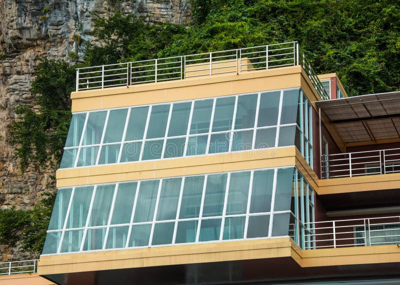 Building with Panoramic Windows Stock Image - Image of concept ...