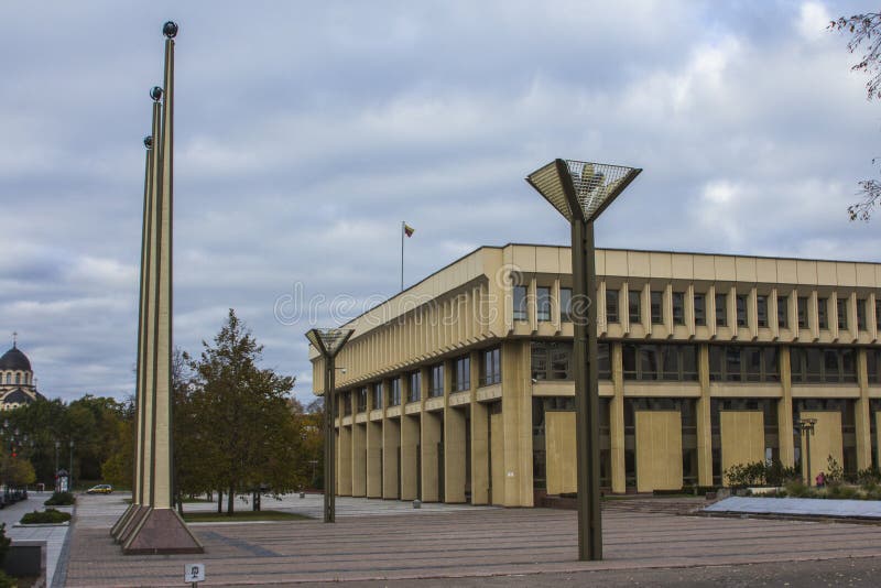 Parliament House In Vilnius, Lithuania Stock Photo - Image of ...