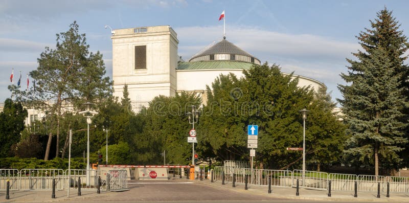 Polish Parliament Building, The Sejm Of Poland Stock Image - Image of ...