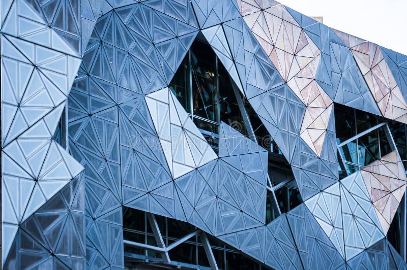 Building Patterns Close Up in Fed Square Melbourne Editorial Stock ...